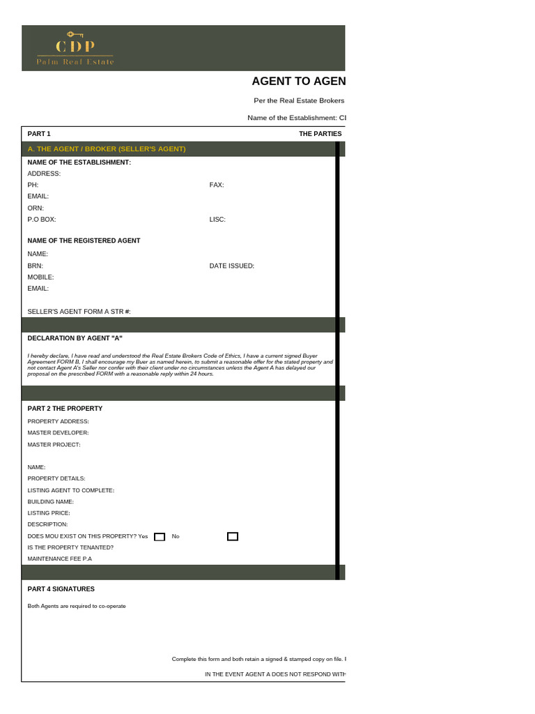 Cdp a2a Form | PDF