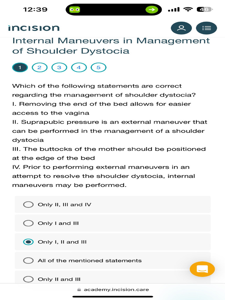 OBGYN - Internal Maneuvers in Management of Shoulder Dystocia | PDF