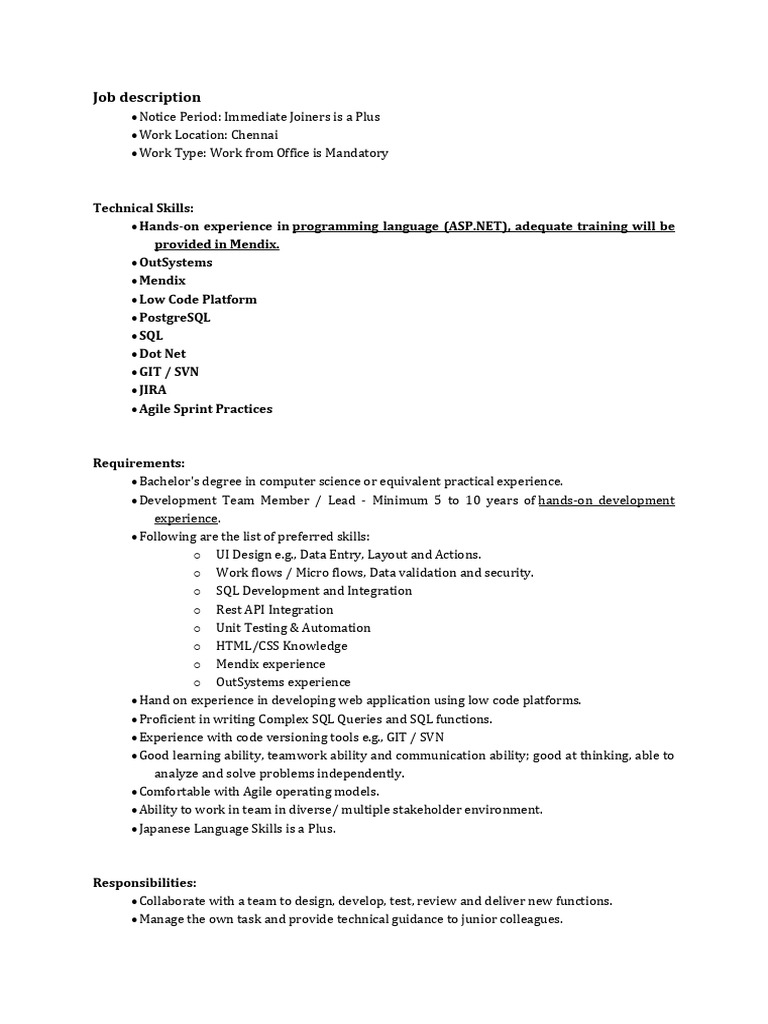 JD Mendix - Outsystems Developer | PDF | Sql | User Interface