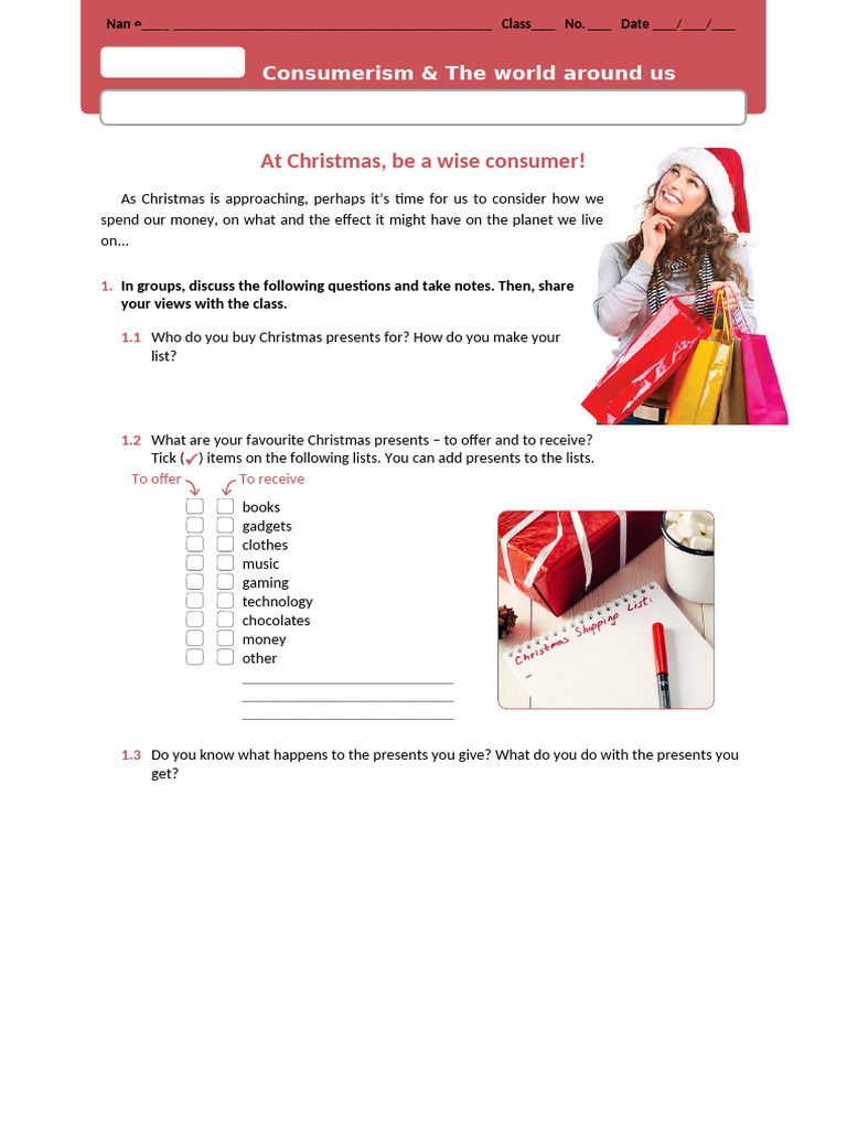 Consumerism and The World Arounf Us | PDF | Games & Activities | Home ...