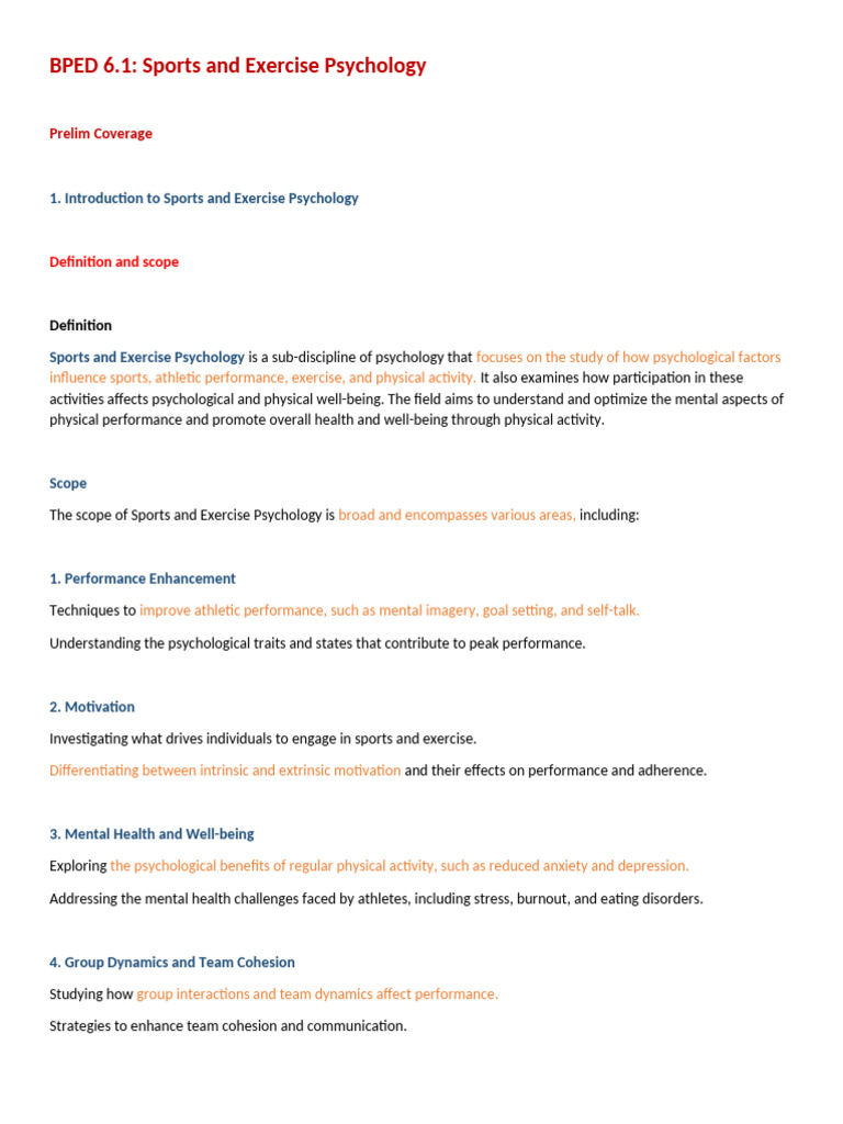 Bped 6-Prelim | PDF | Motivation | Motivational