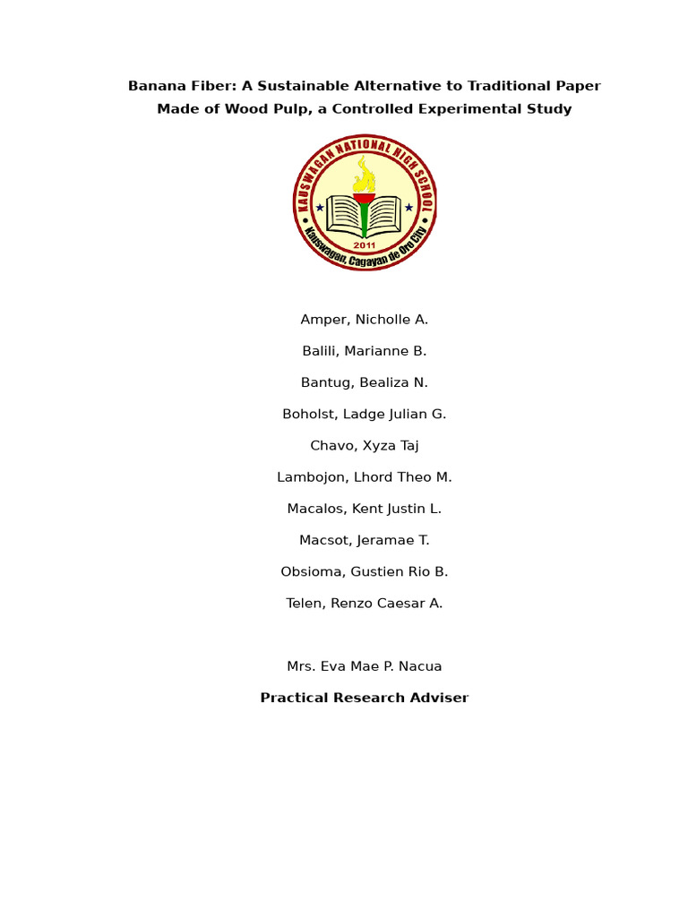 Group 1 PR2 | PDF | Paper | Pulp (Paper)