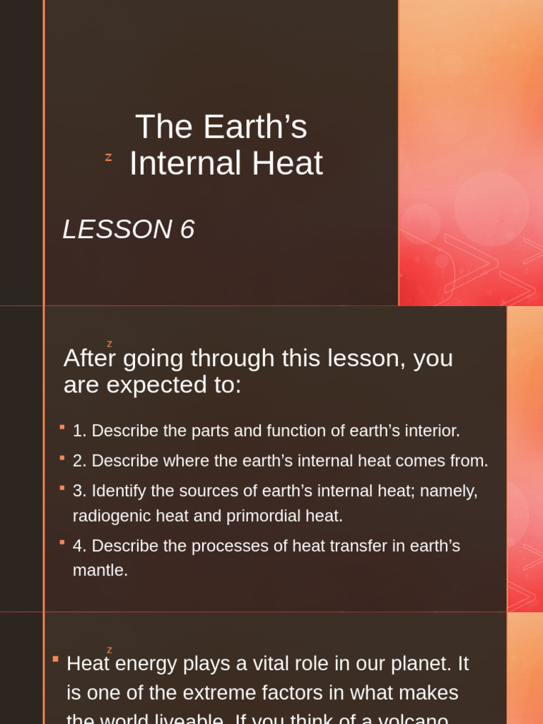 LESSON 6 The Earths Internal Heat | PDF | Earth | Heat Transfer