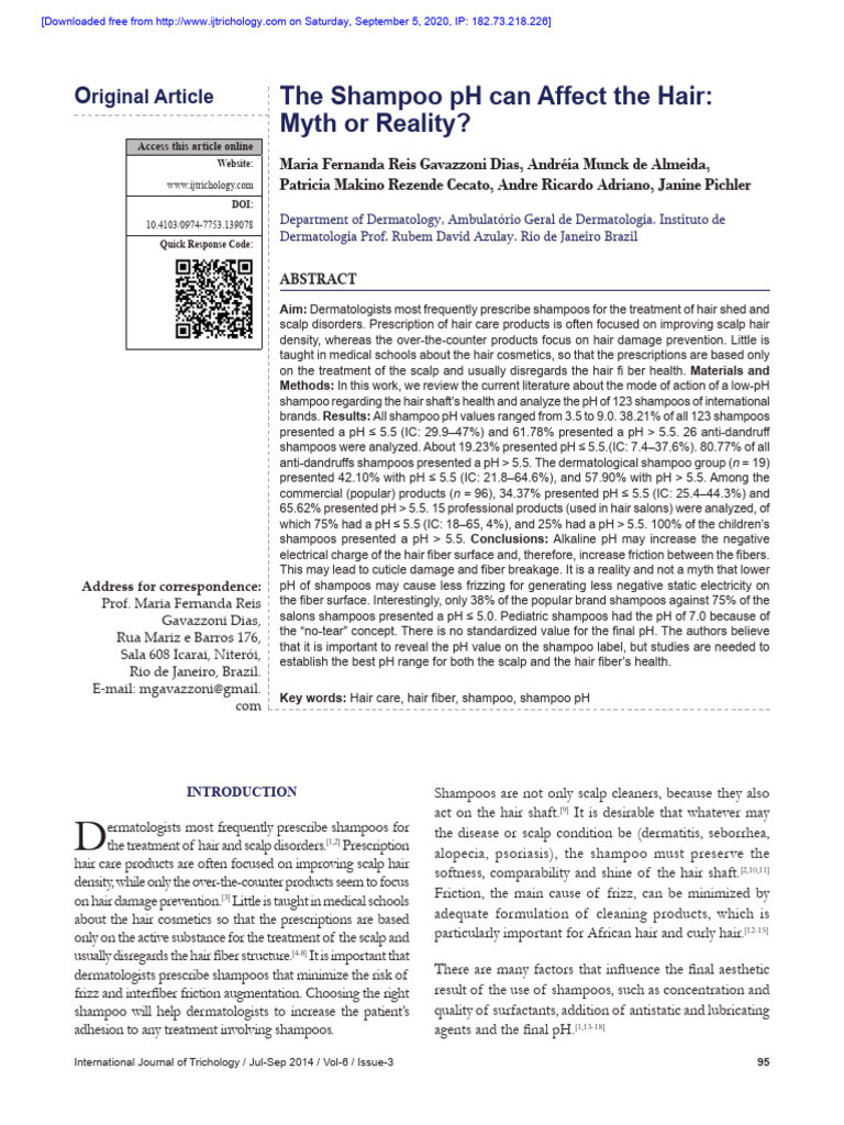 PH of Shampoo Formulation | PDF | Surfactant | Shampoo
