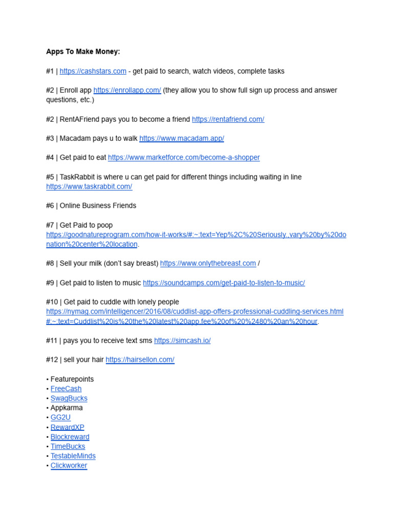 Apps To Make Money | PDF