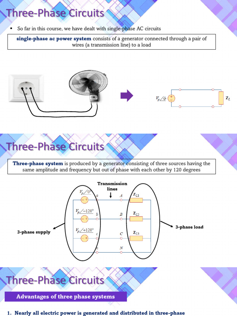 Three Phase+Circuits | PDF | Ac Power | Alternating Current