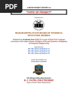 Micro Project Format | PDF | Educational Stages