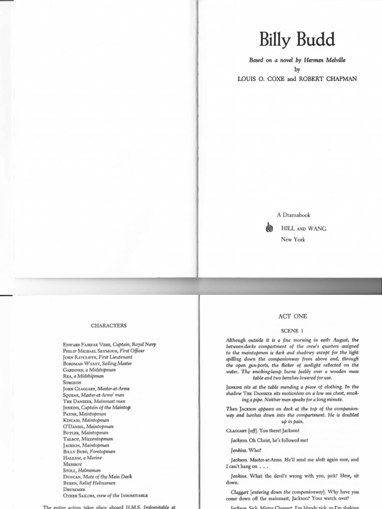 Billy Budd Play | PDF