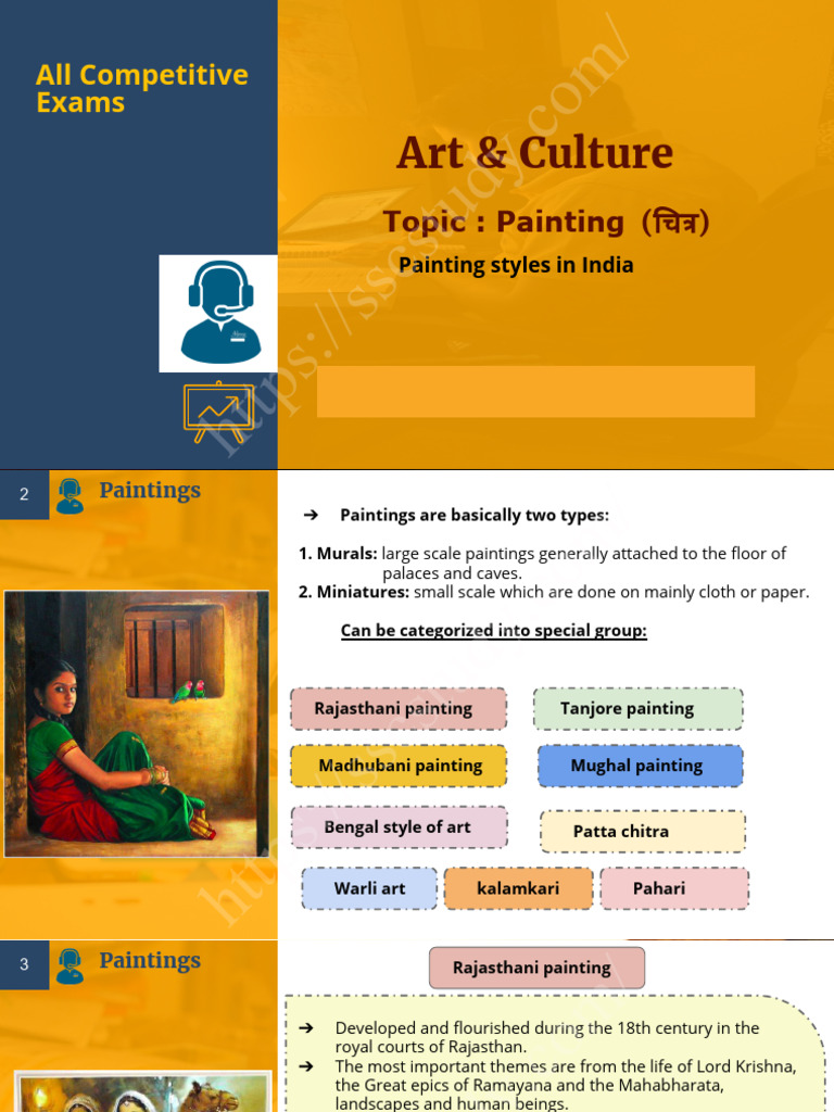 Art & Culture - Paintings For UPSC (English) | PDF | Paintings