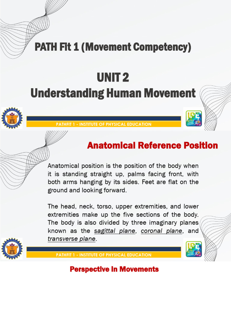 UNIT-2-UNDERSTANDING-HUMAN-MOVEMENT | PDF | Anatomical Terms Of Motion ...