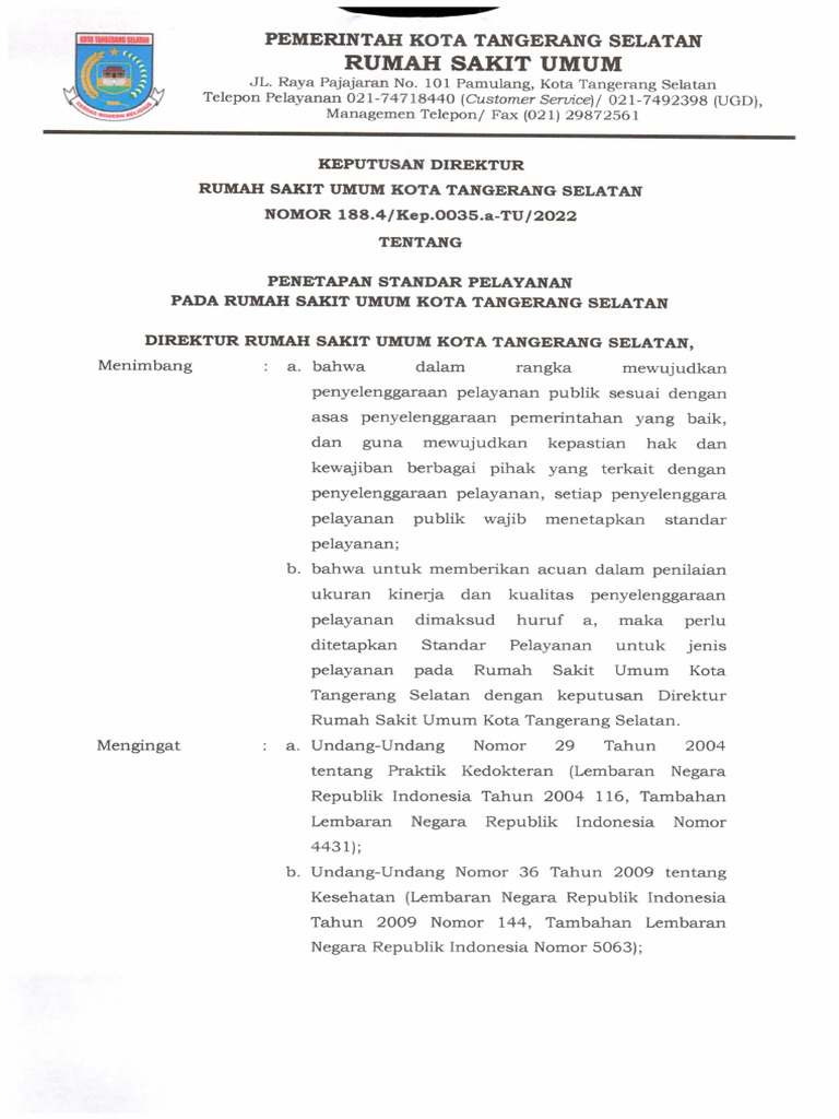 Sk Penetapan Standar Pelayanan 2022-20220325094241 | PDF Sk Penetapan Standar Pelayanan 2022-20220325094241 | PDF