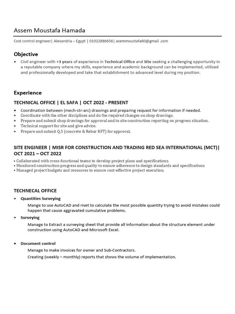 Civil Engineer Career Profile | PDF | Engineering