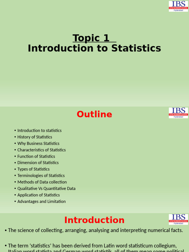 Introduction to Business Statistics Guide | PDF | Statistics ...