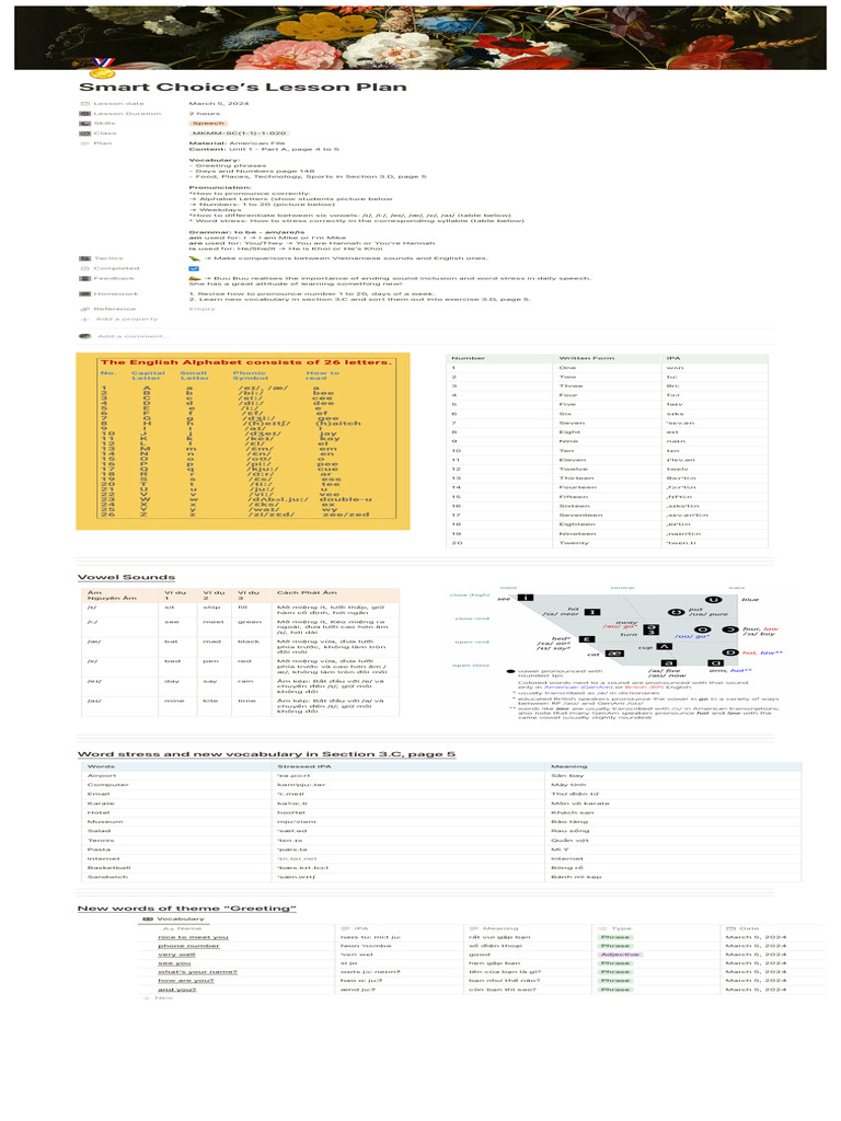 ? Smart Choice's Lesson Plan For 05.03.2024 | PDF