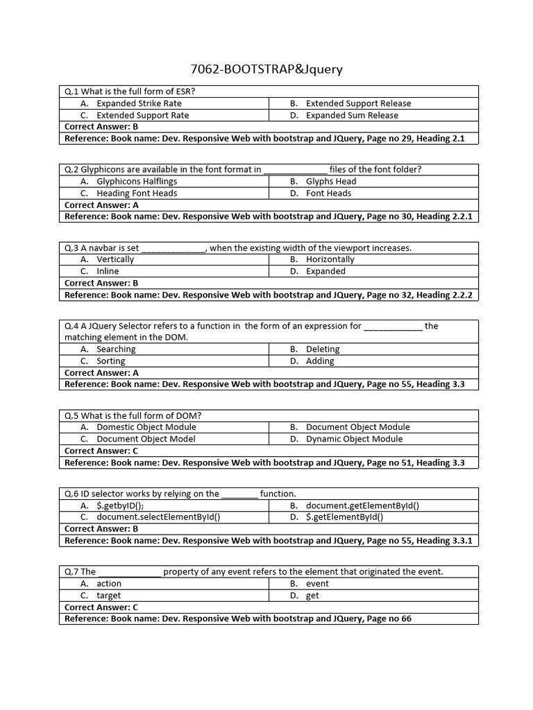 Bootstrap And Jquery Pdf Bootstrap Front End Framework J Query