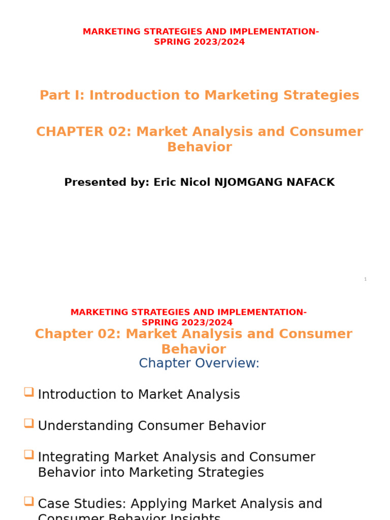 Chap 02 - Market Analysis and Consumer Behavior | PDF | Consumer Behaviour | Marketing