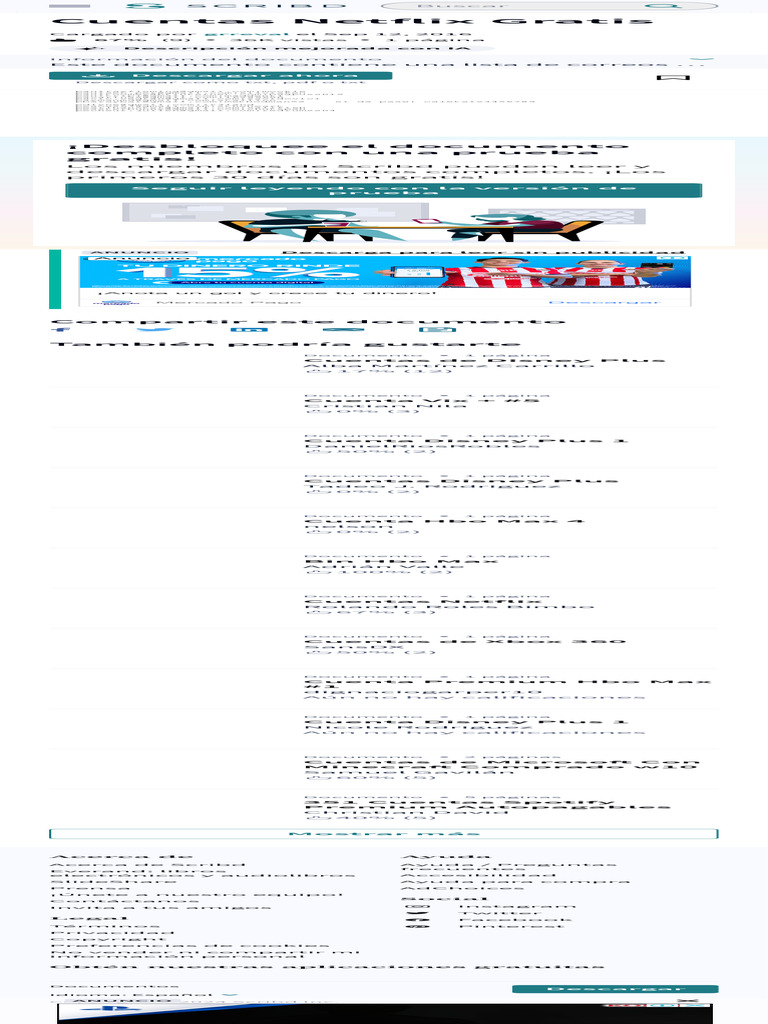 Cuentas Netflix Gratis PDF | PDF | Scribd