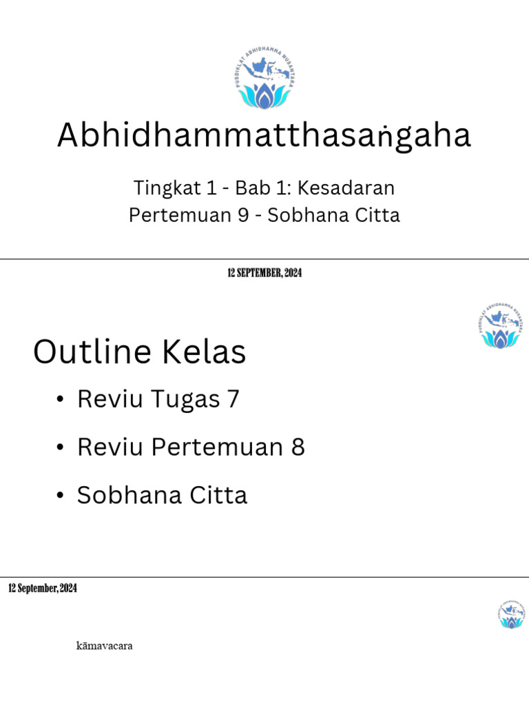 Abhidhamma Tingkat 1-Pertemuan 9 | PDF