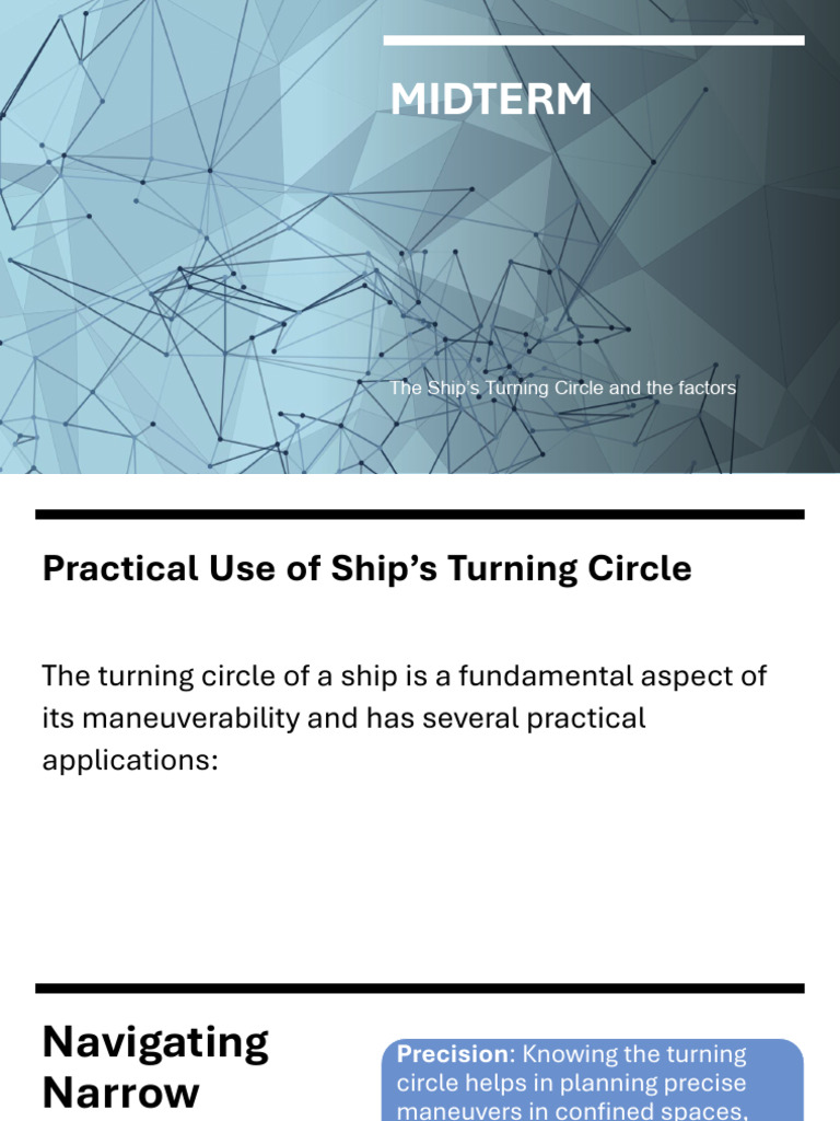 Sea 5 Midterm TOPIC 3 Turning Circle | PDF | Ships | Rudder