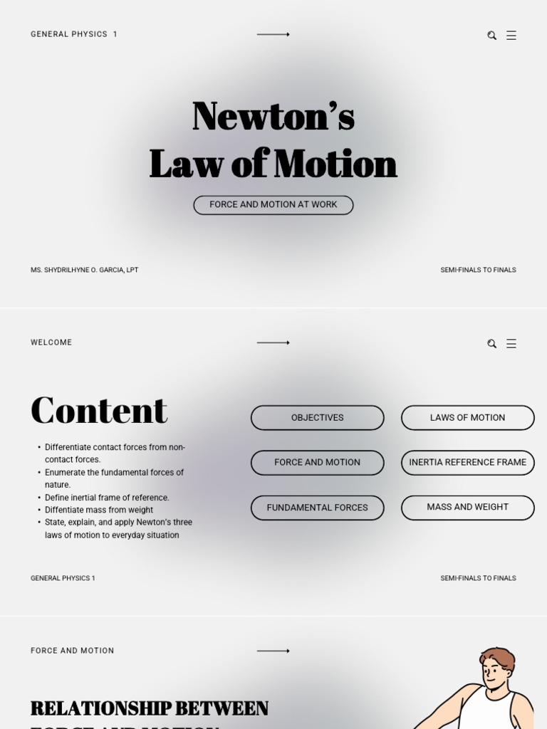 Gen. Phy 1 Chapter 4 Lesson 4.1 Newtons Laws of Motion | PDF | Force | Inertia