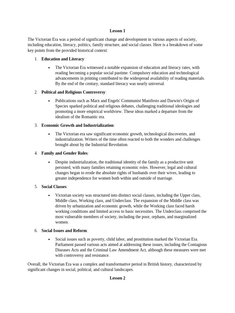 BRIT CIV Notes | PDF | Victorian Era | Woman