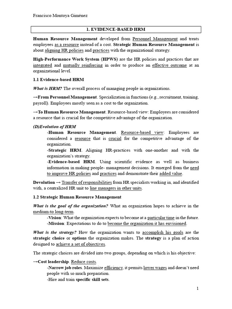 Evidence-Based Human Resource Management | PDF | Human Resource ...