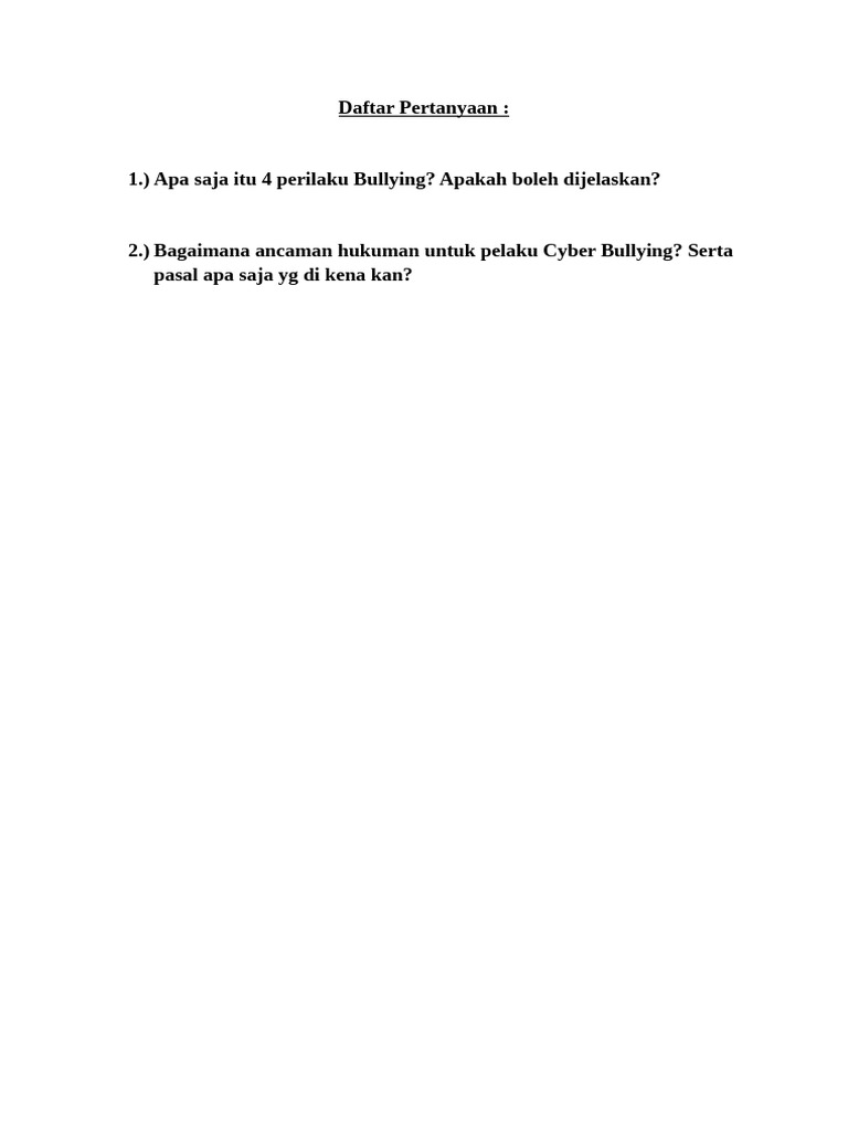 Daftar Pertanyaan Materi KKN Suterah | PDF