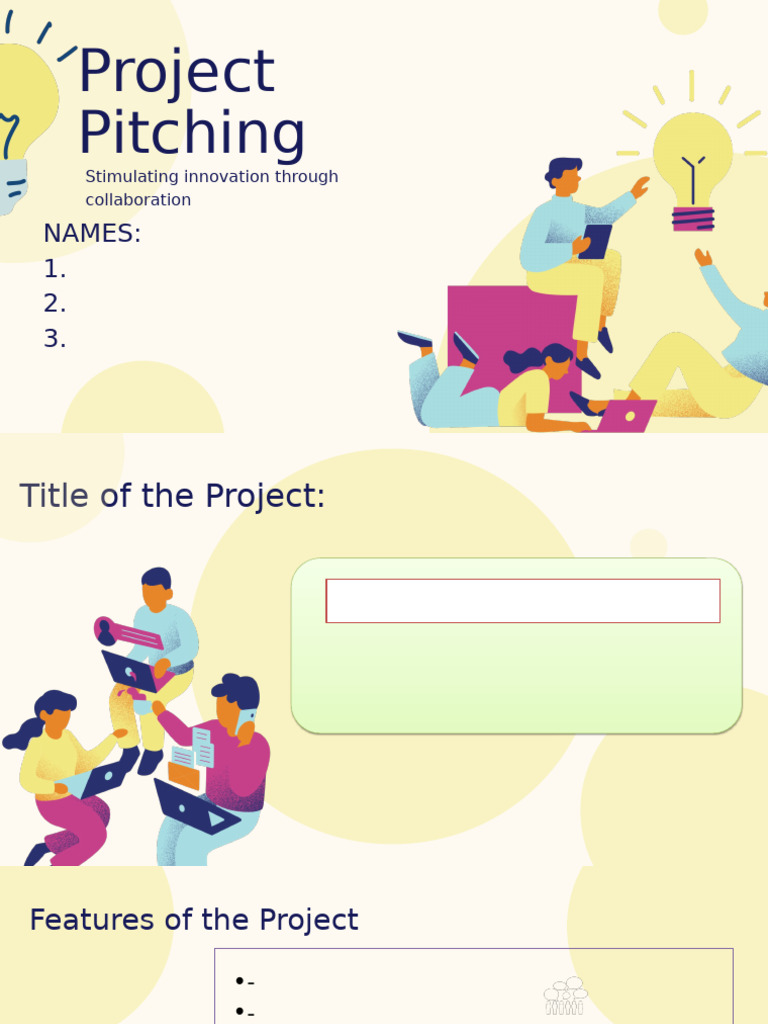 STUDENTS PROJECT PITCHING Presentation 1 | PDF