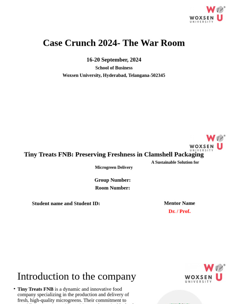 Tiny Treats FNB Presentation | PDF | Recycling | Transport