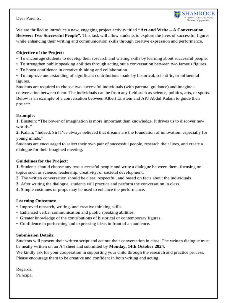 GR 8 Dussehra Project 2024-25 | PDF | Creativity | Communication