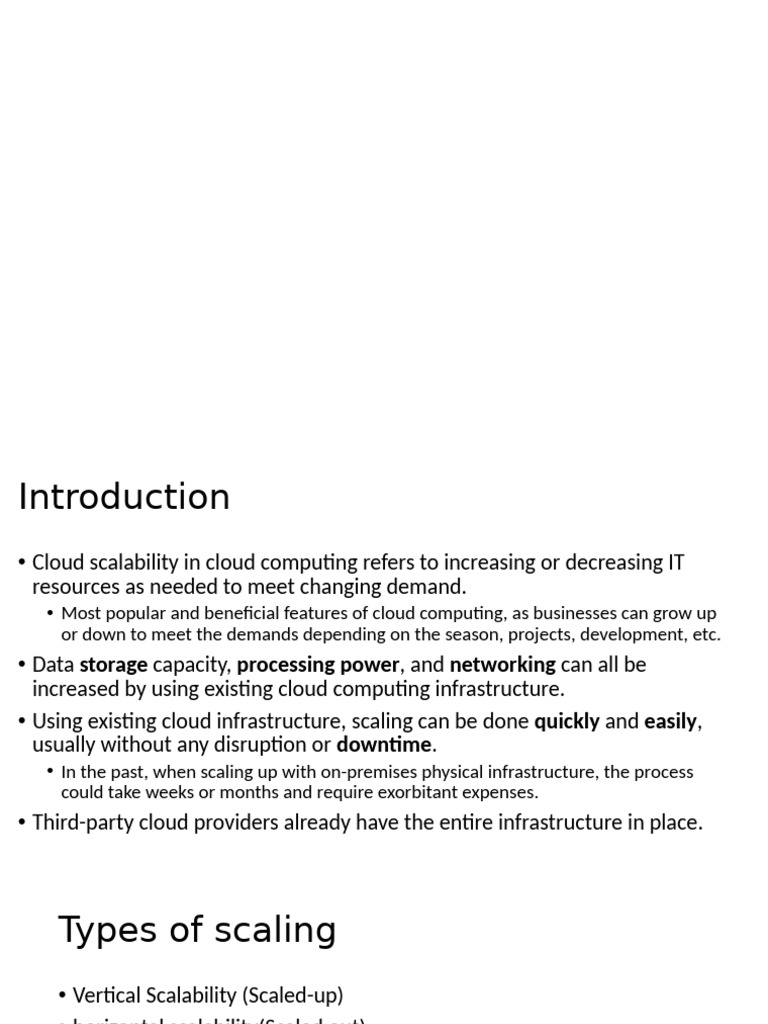Understanding Cloud Scalability Types | PDF | Scalability | Cloud Computing
