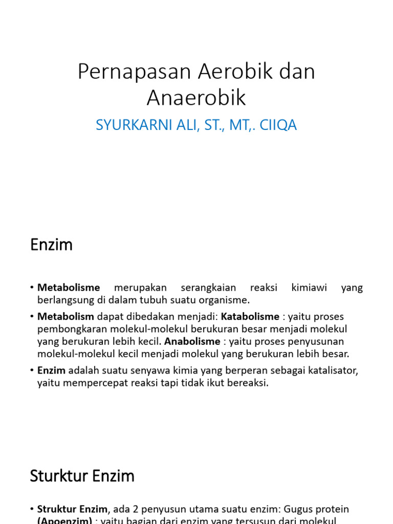 Pernapasan Aerobik Dan Anaerobik ILMU HAYAT | PDF