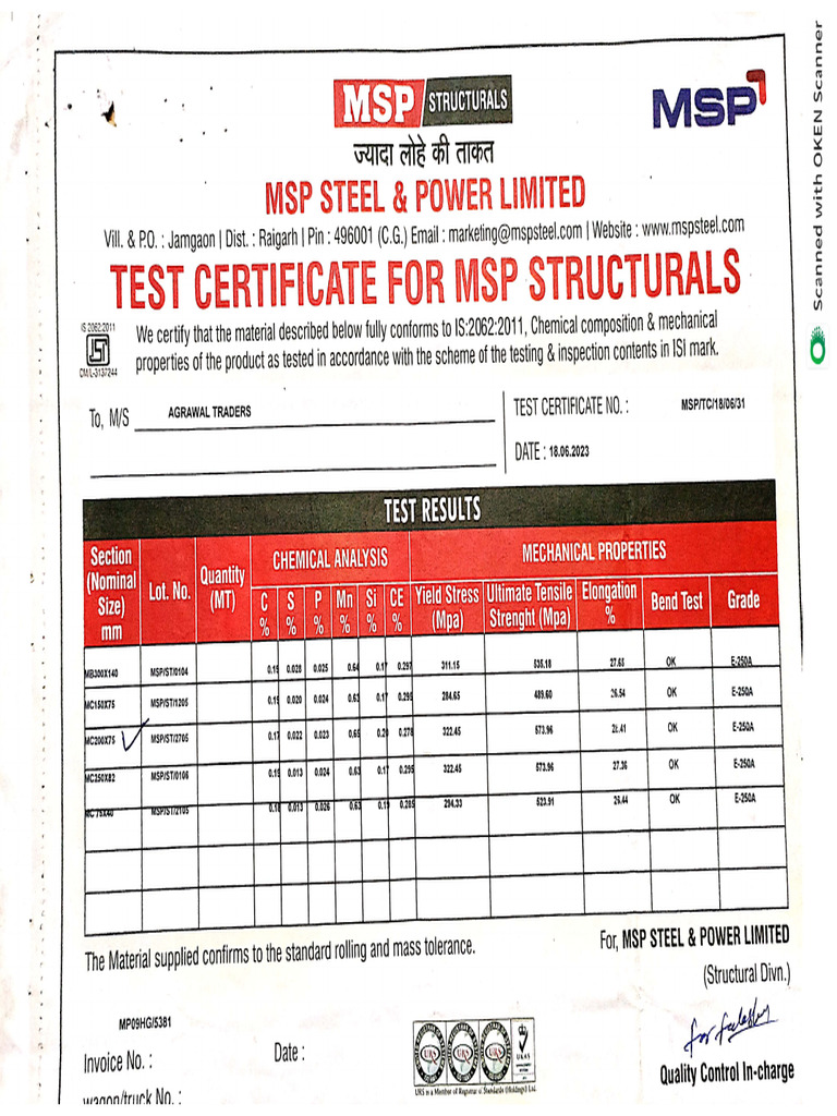 MSP Structurals | PDF