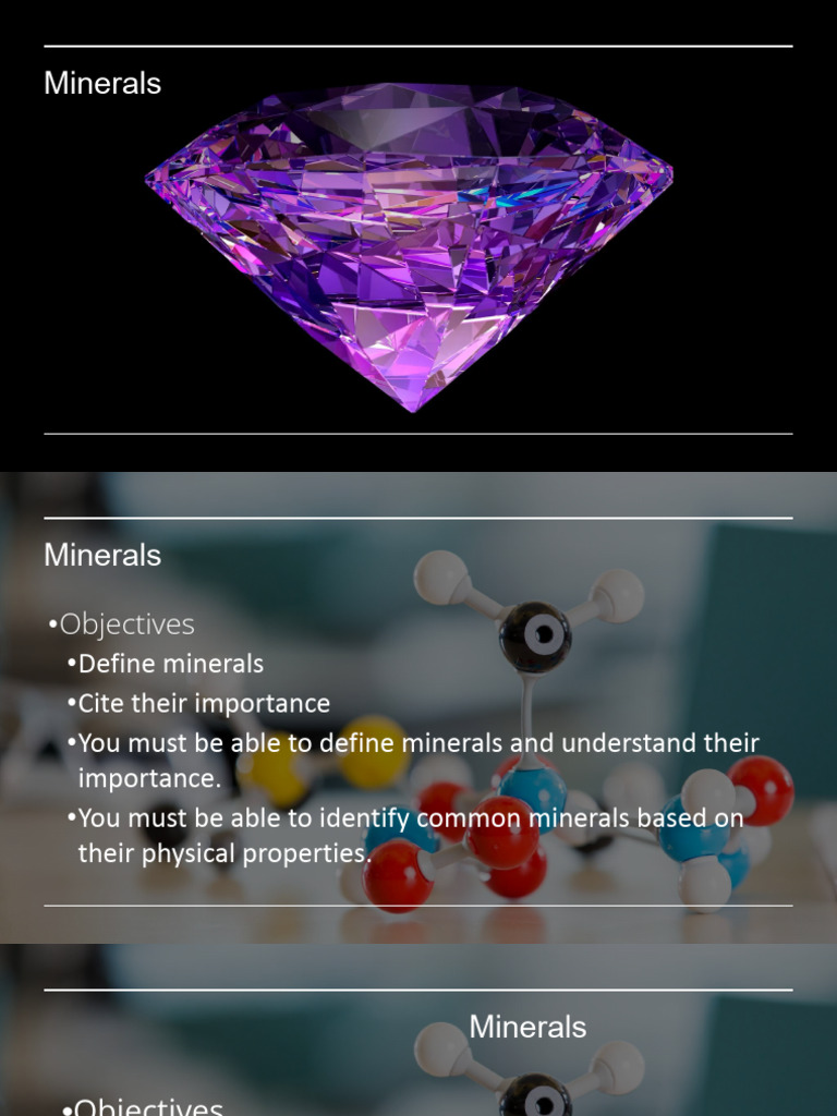 4 - Minerals and Their Characteristics | PDF | Minerals | Materials Science