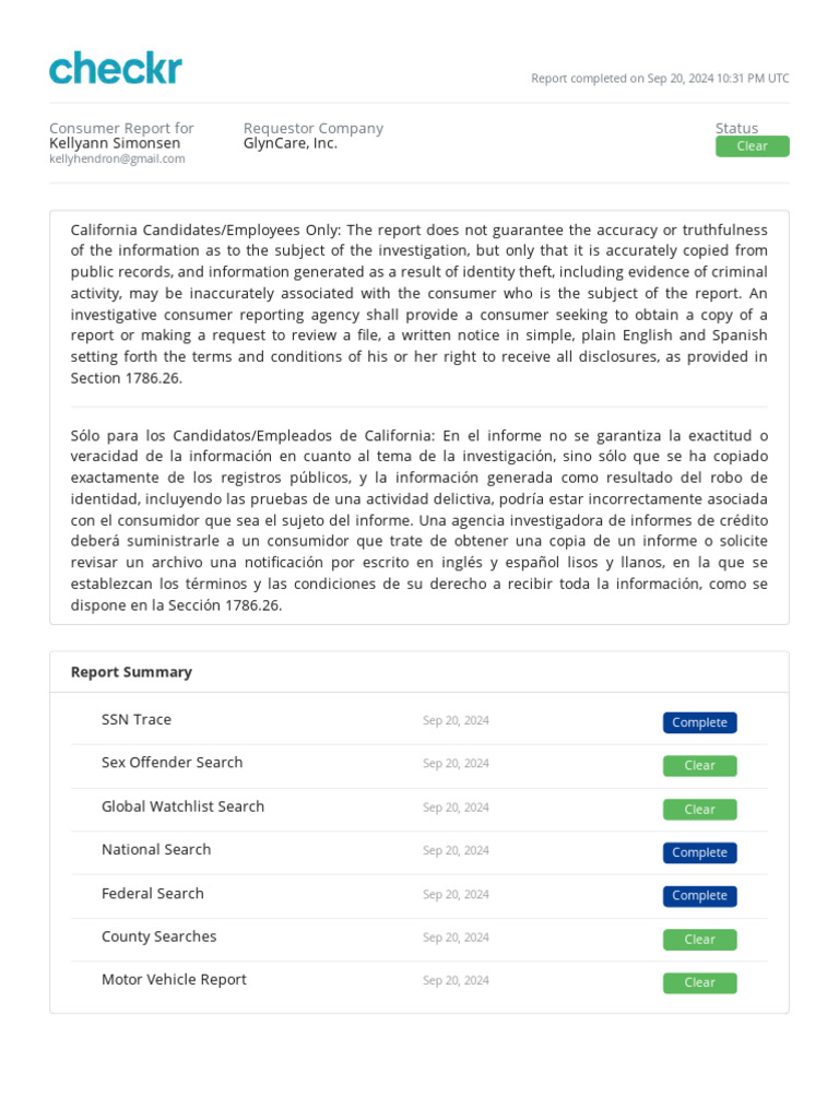 KS Background Check 09.20.24 | PDF | Government And Personhood | Privacy