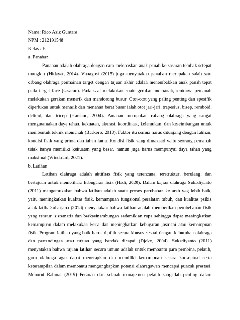 Pengaruh Latihan Plank pada Panahan | PDF