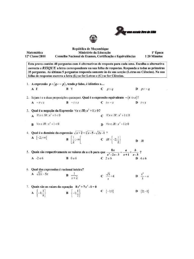 2010-1a Epoca | PDF