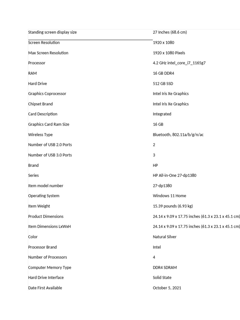 Standing Screen Display Size | PDF
