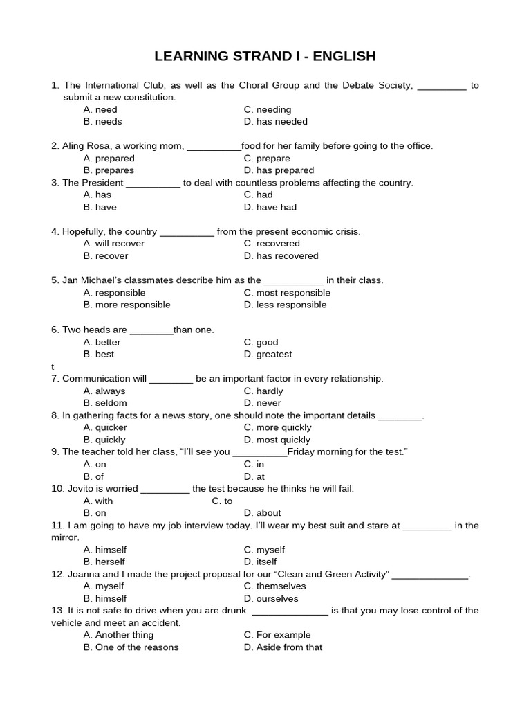 LEARNING-STRAND-I | PDF | Salary | Body Image