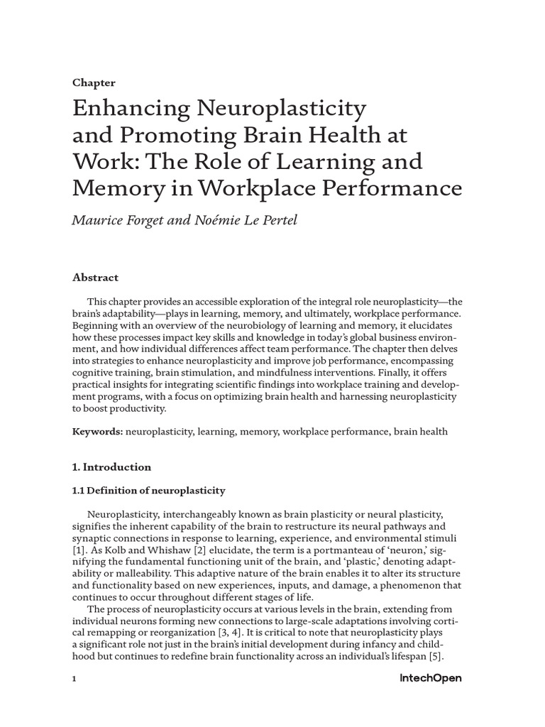 Enhancing Neuroplasticity and Promoting Brain Heal | PDF ...