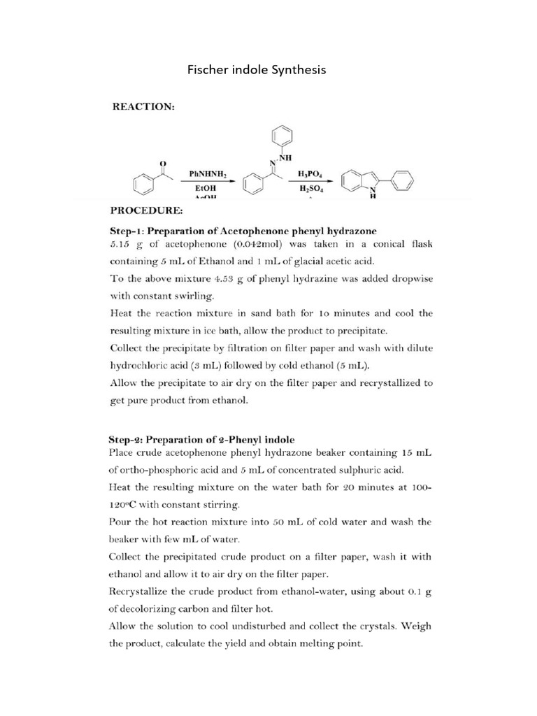 Fischer Indole Synthesis | PDF