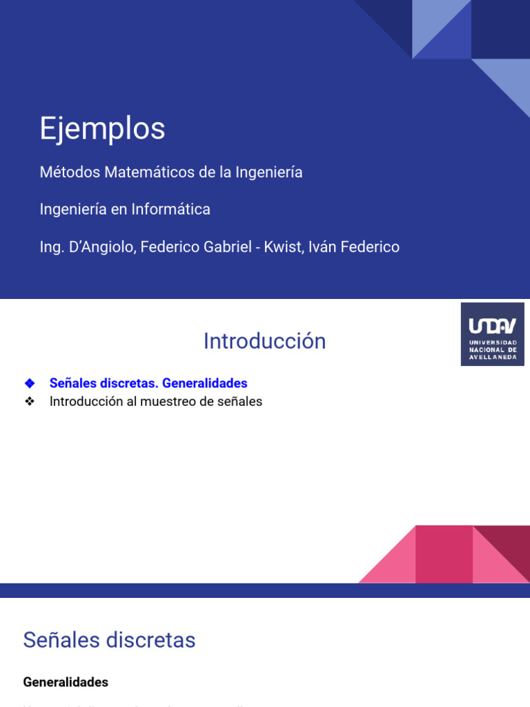 Ejemplos - Guía Señales | PDF | Pi | Matemáticas