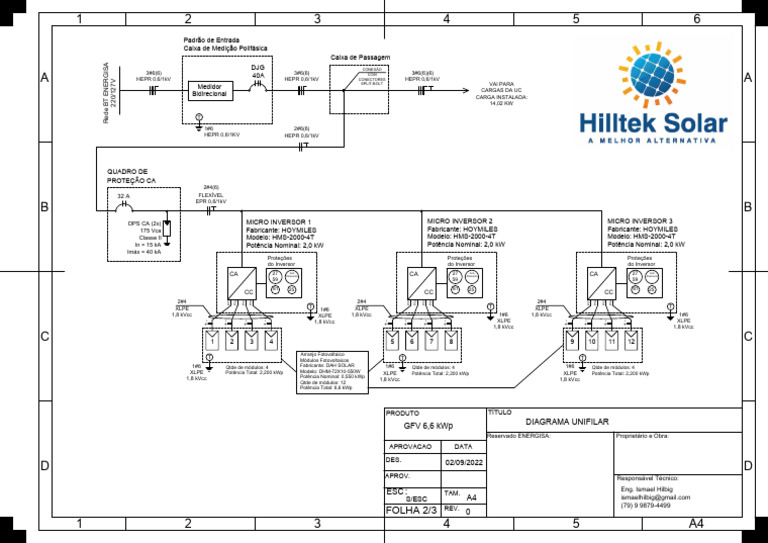 Diagrama Unifilar - Hilltek Solar | PDF