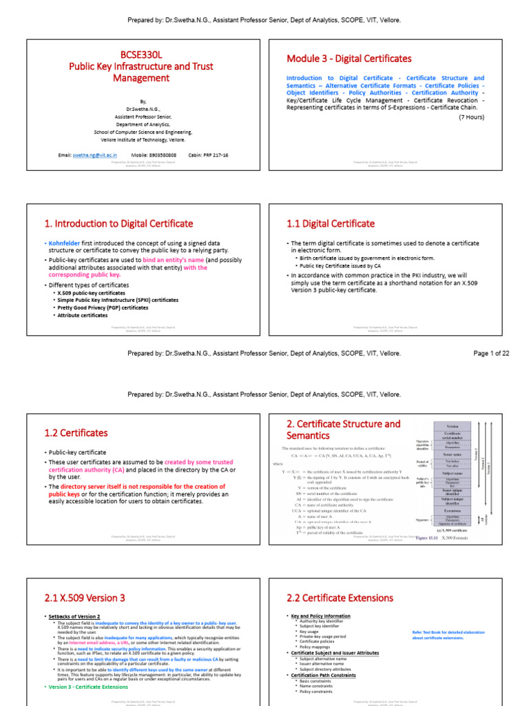 PKI Mod 3 | PDF | Public Key Certificate | Public Key Cryptography