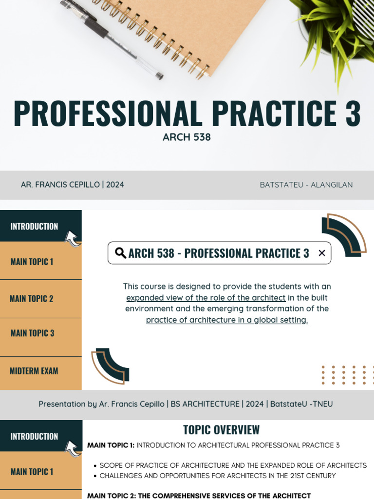 Prof Prac 3 - Topic 1 | PDF | Architect | Lighting