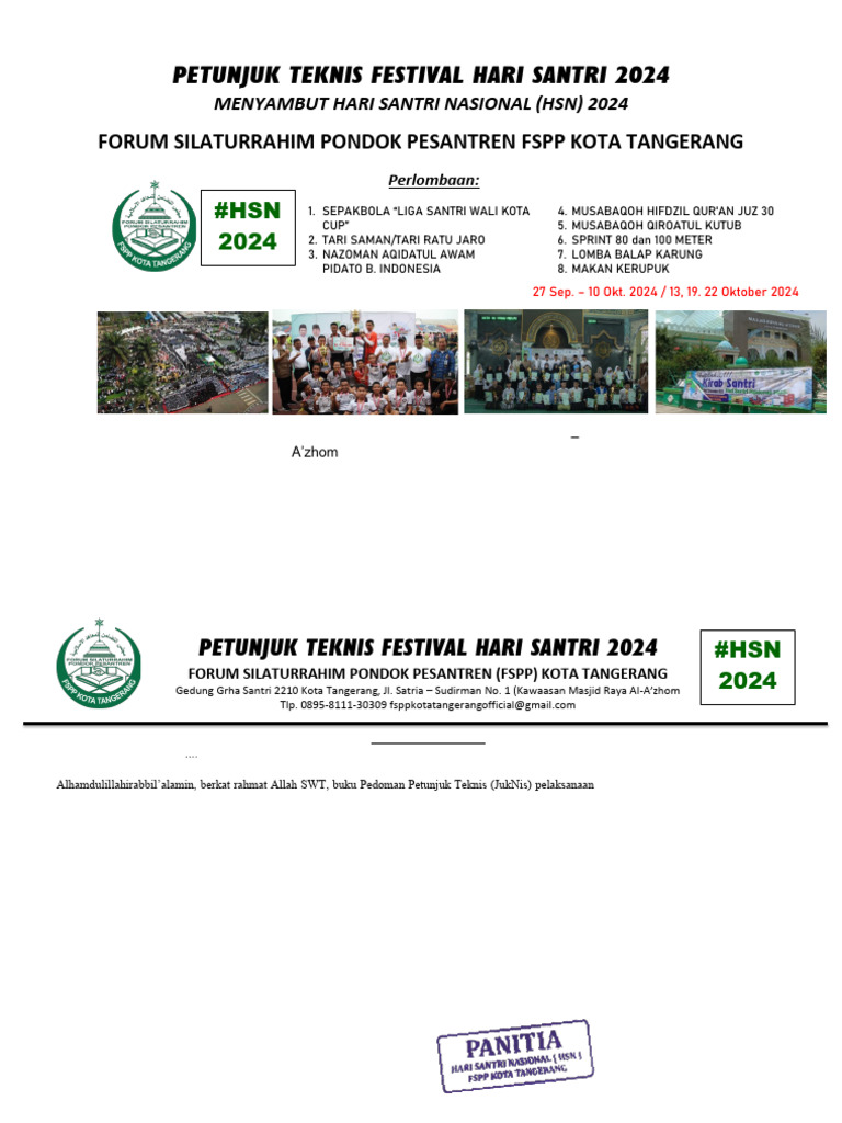 Juknis Lomba HSN 2024 Fix | PDF