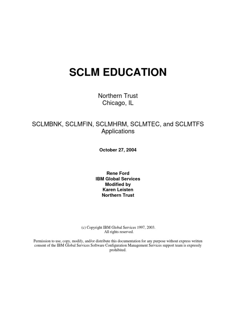 SCLM Education Manual | PDF | Library (Computing) | Computer Programming