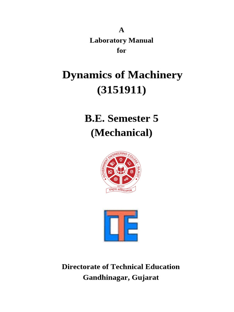 Dom-Gtu Lab Manual | PDF | Force | Rotation