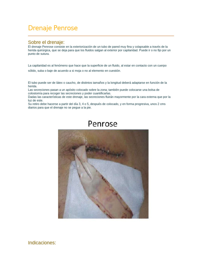 Drenaje Penrose | PDF | Embolia | Trombosis