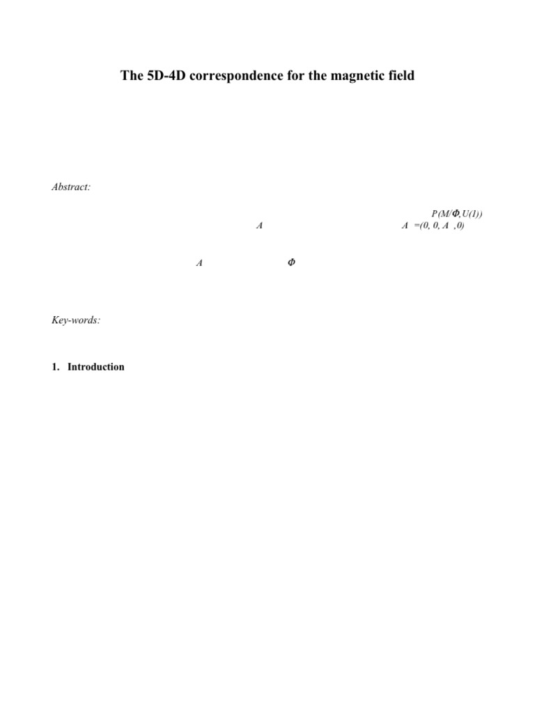 5 D Mag Pdf Field Physics Gauge Theory